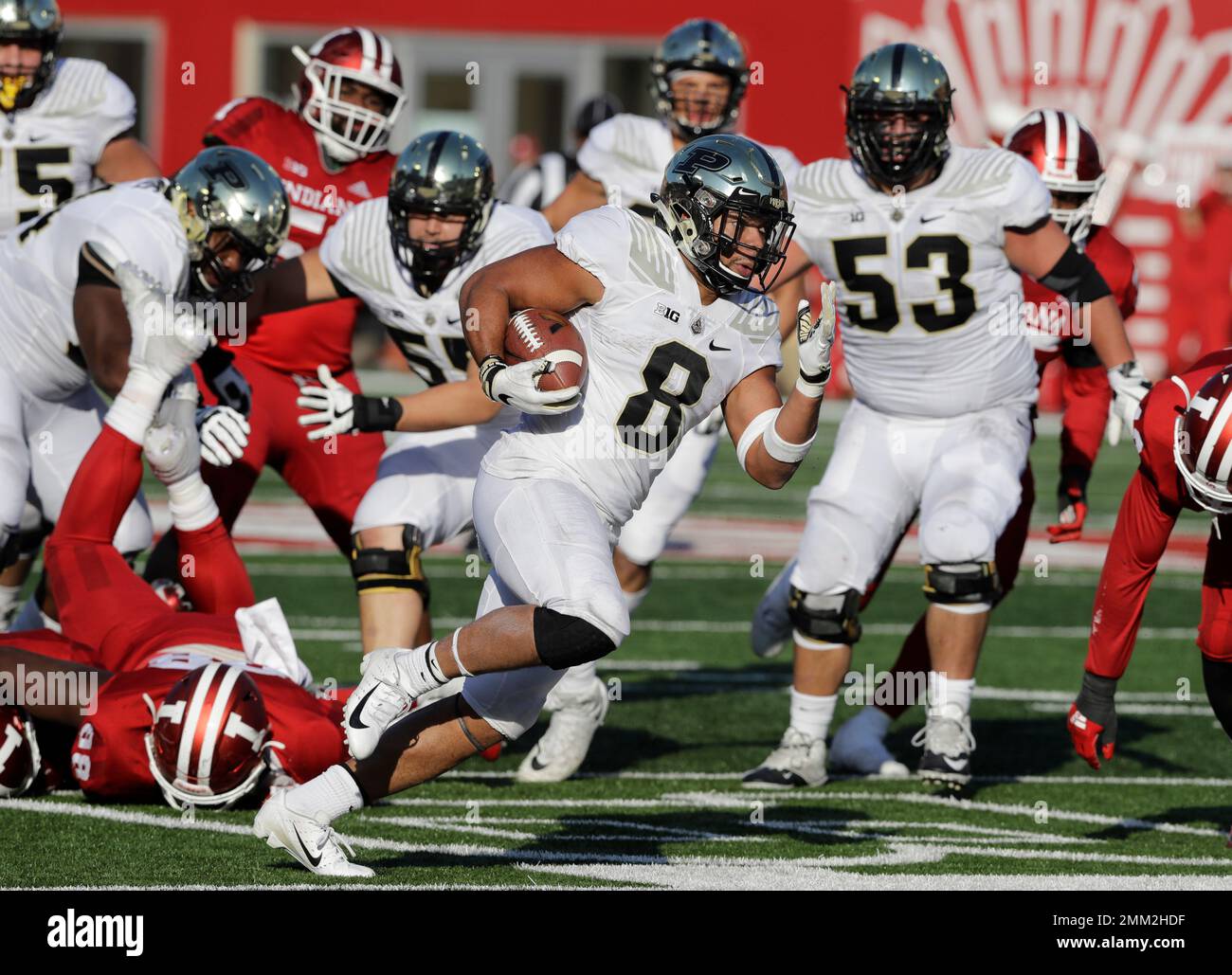 Purdue running back Markell Jones (8) runs during the second half of an ...