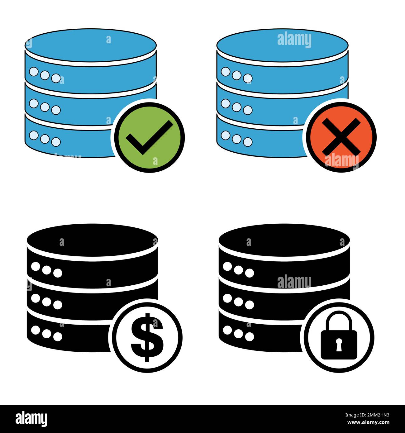 Set of Database storage icon, internet network server cloud data symbol ... Set of Database storage icon, internet network server cloud data symbol ...