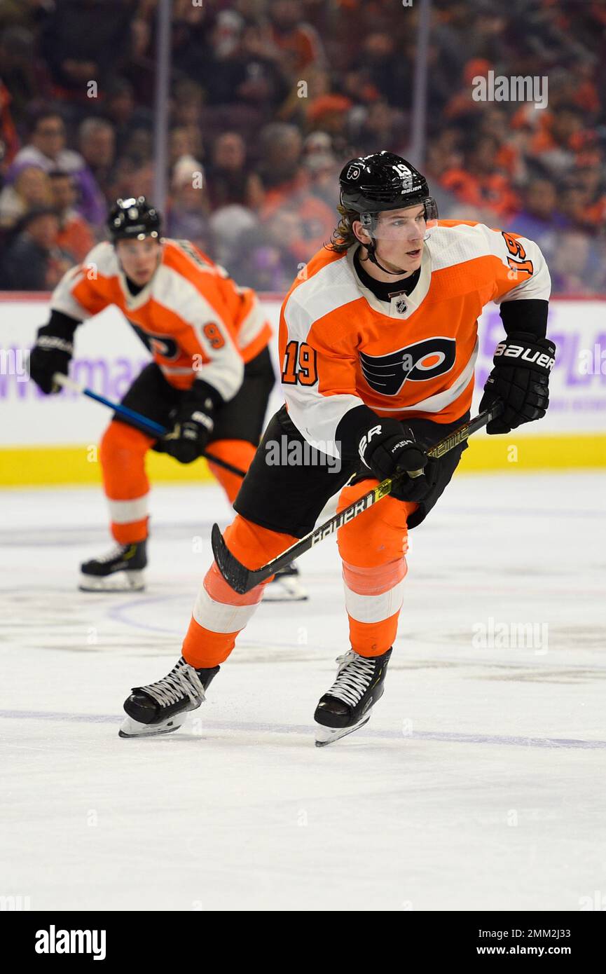 Philadelphia Flyers' Nolan Patrick in action during an NHL hockey game ...