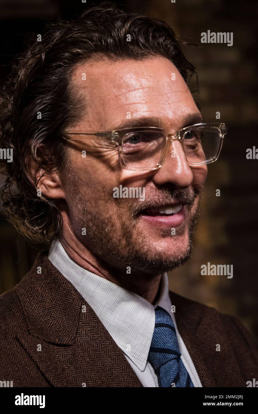Actor Matthew McConaughey is interviewed upon arrival at the premiere ...