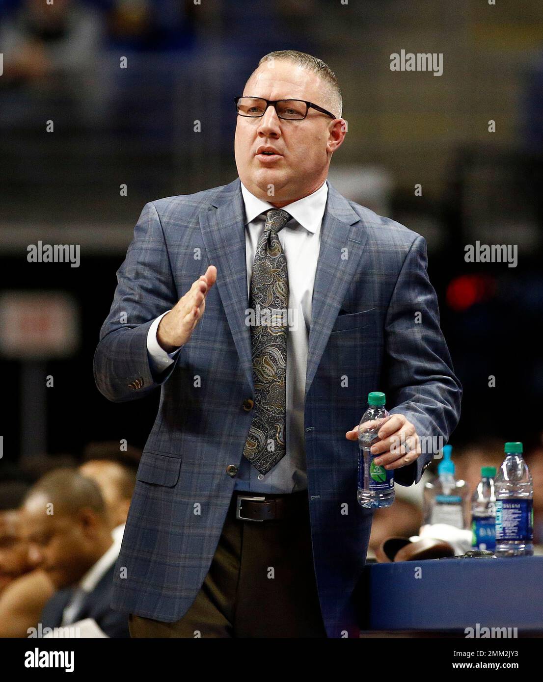 Virginia Tech coach Buzz Williams watches his team play Penn State ...