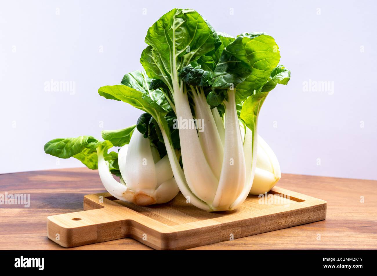 Young fresh organic white bok choy or bak choi Chinese cabbage ready to ...