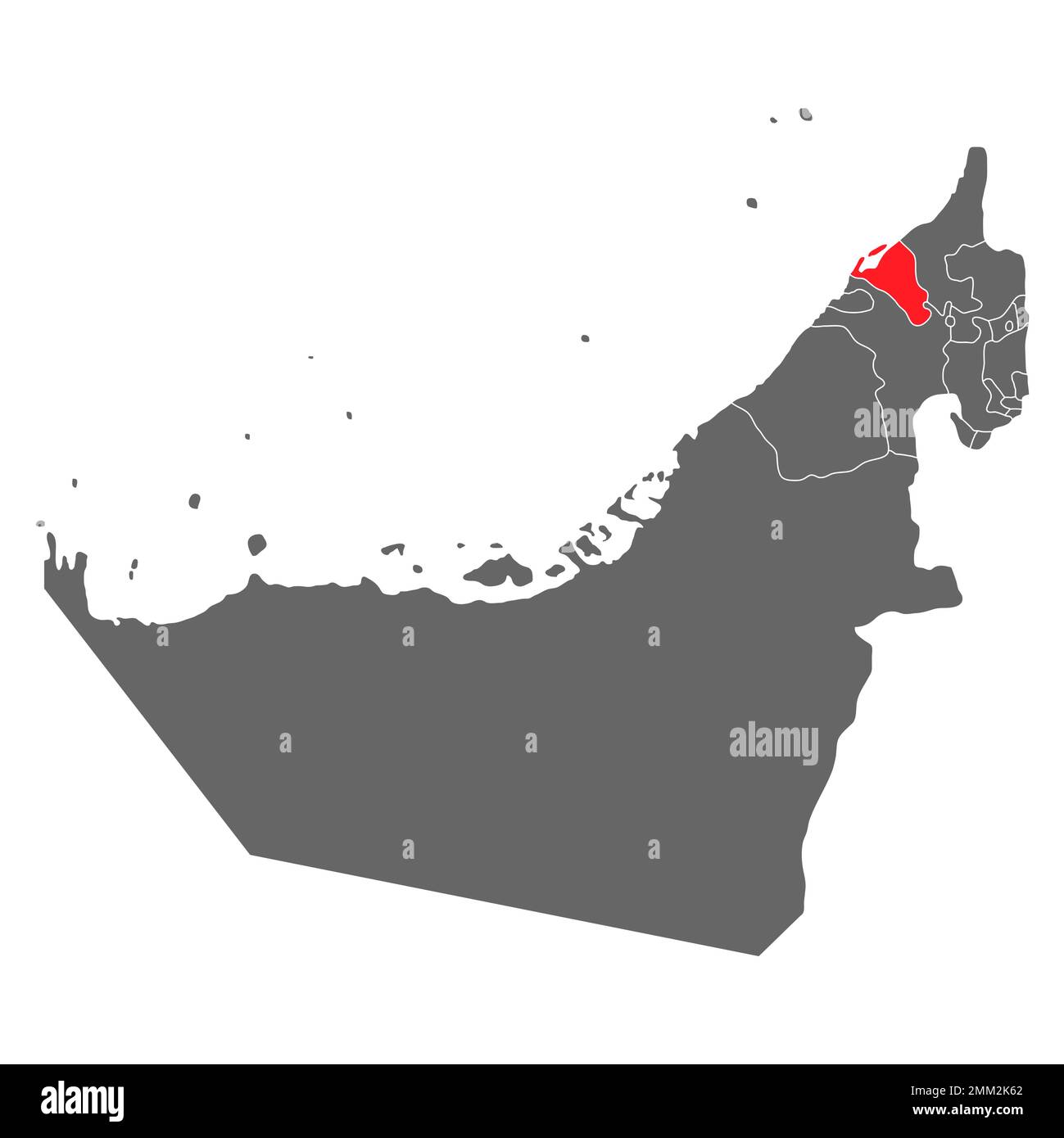 United Arab Emirates Map Umm Al Quwain Geography Blank Concept