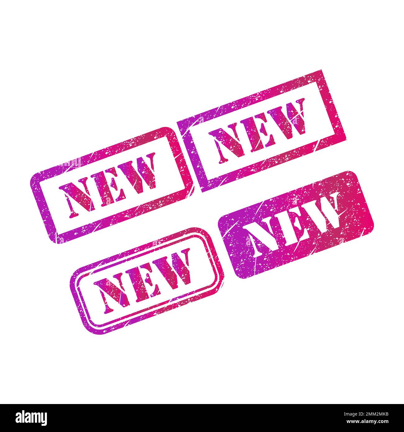 Set of New stamp symbol, label sticker sign button, text banner vector ...