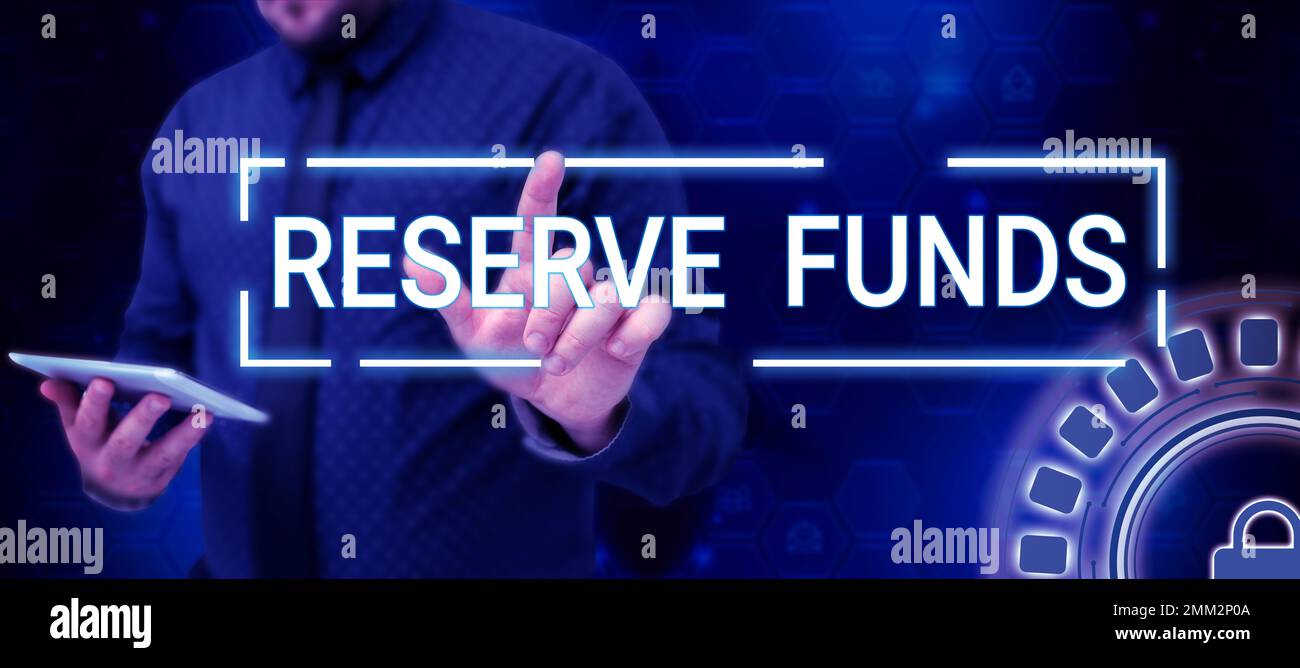 Writing displaying text Reserve Funds. Business idea money released ...