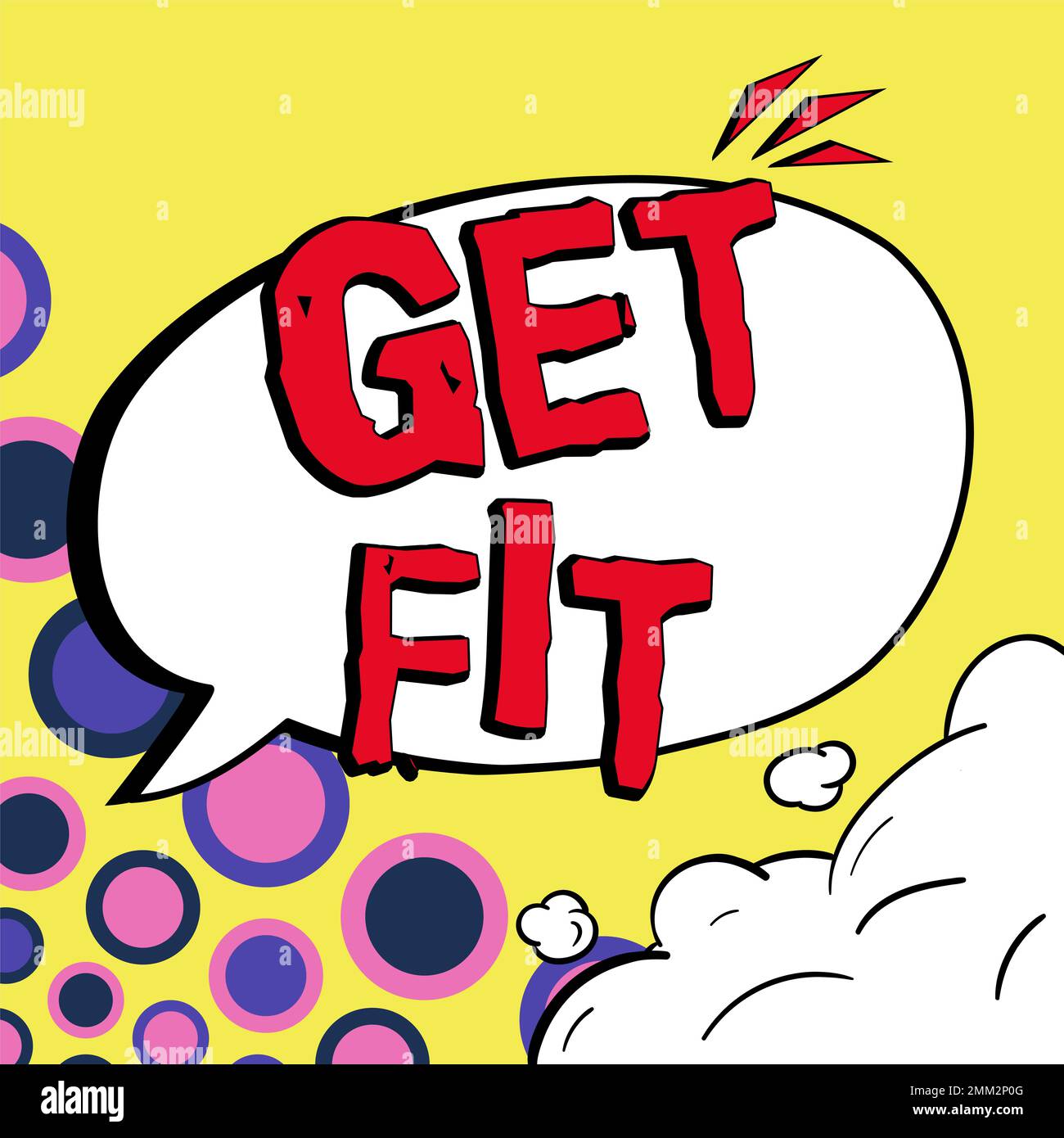 Hand writing sign Get Fit. Word Written on right size or shape for ...