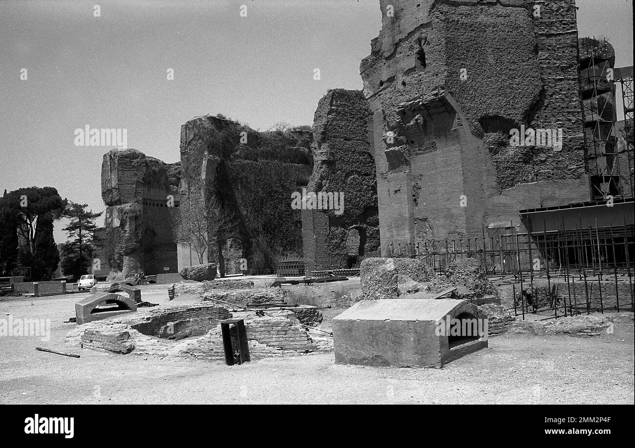 Caracalla hot springs, Rome, Italy, 1975 Stock Photo - Alamy