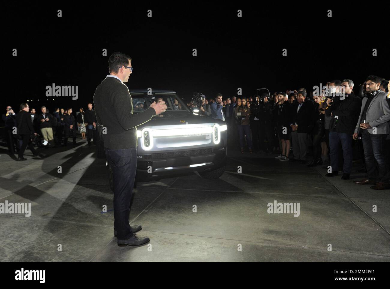 Rivian Founder and CEO RJ Scaringe unveils the first-ever electric ...
