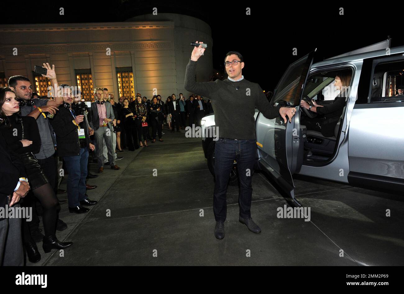 Rivian Founder and CEO RJ Scaringe unveils the first-ever electric ...