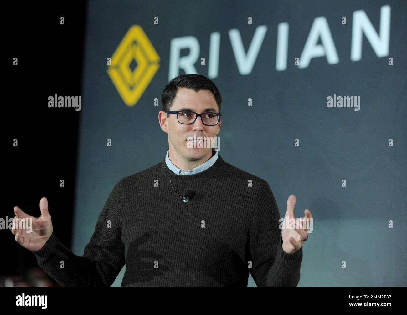 Rivian Founder and CEO RJ Scaringe unveils the first-ever electric ...