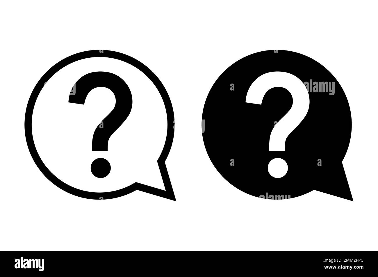 Set of Question icon mark, help or ask bubble graphic symbol, web faq vector illustration Stock ...
