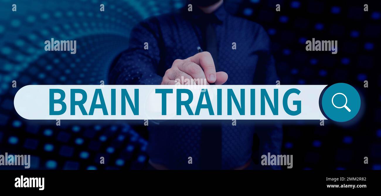 Conceptual display Brain Training. Business overview mental activities ...