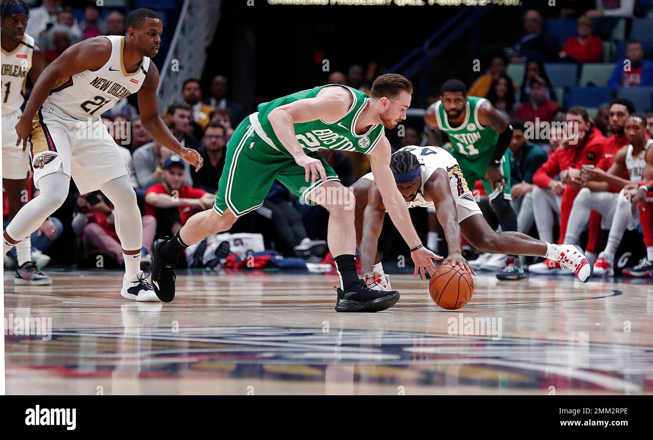 New Orleans Pelicans forward Solomon Hill (44) and Boston Celtics ...