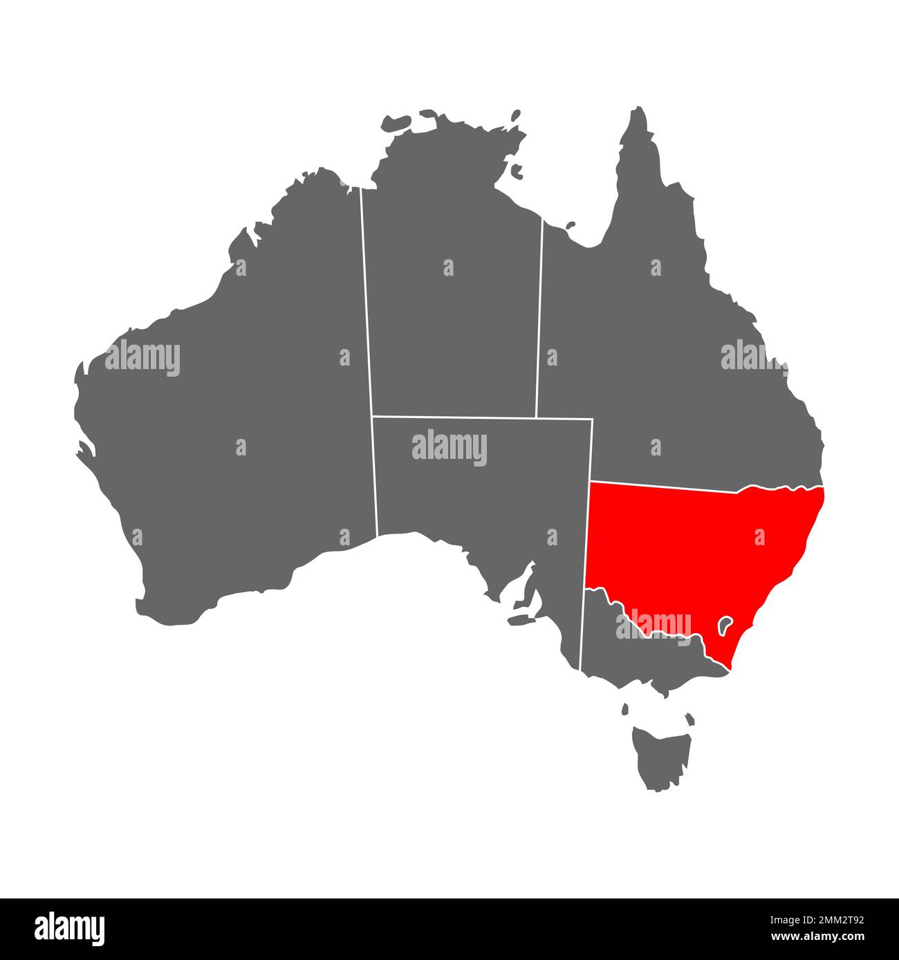 Australia map of New South Wales icon, geography blank concept ...