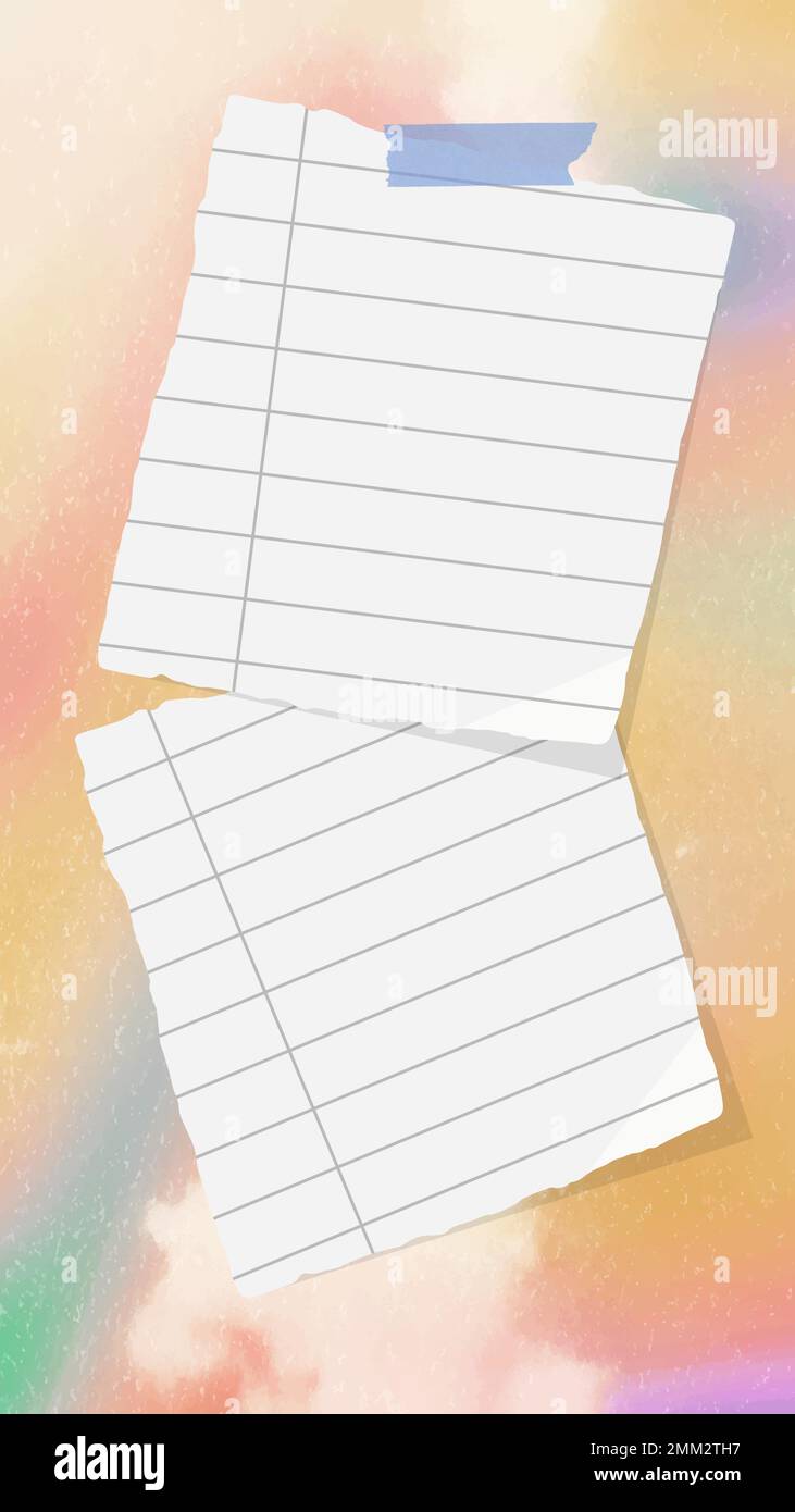 Aesthetic Paper Note Background Wallpaper Vector In Holographic Orange