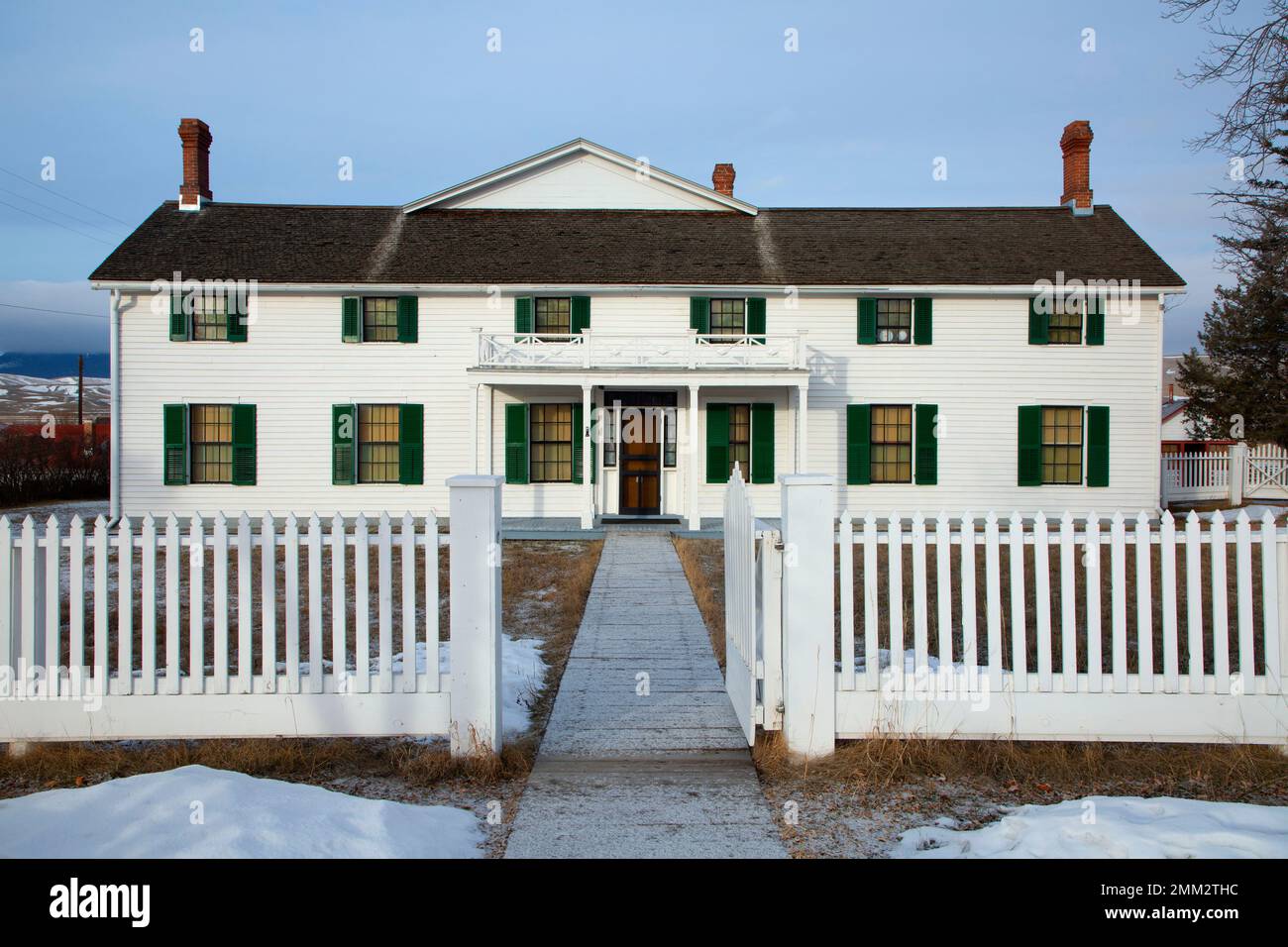 Ranch house, Grant-Kohrs Ranch National Historic Site, Montana Stock ...