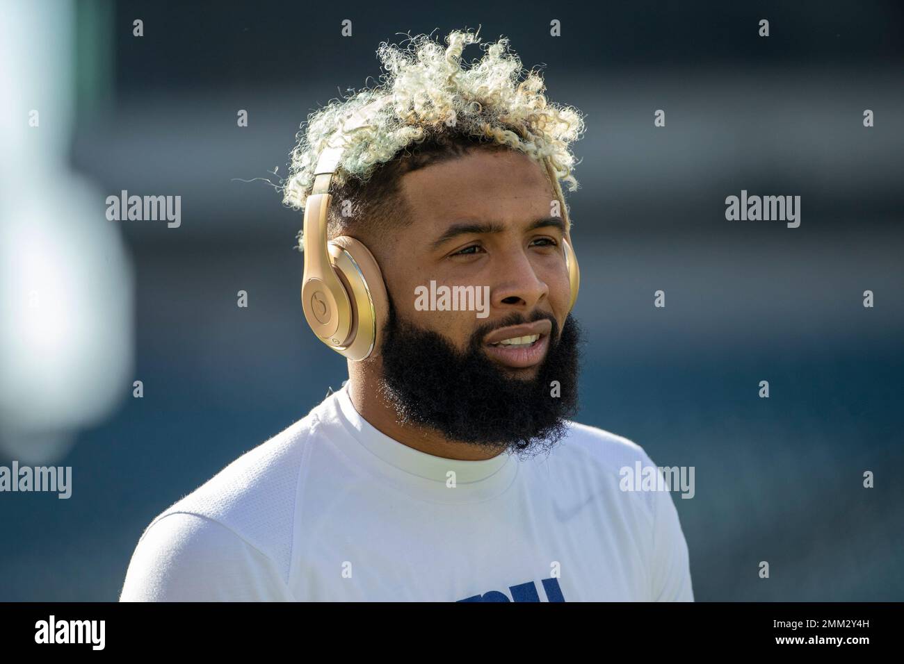 New York Giants wide receiver Odell Beckham Jr. looks on prior to the ...