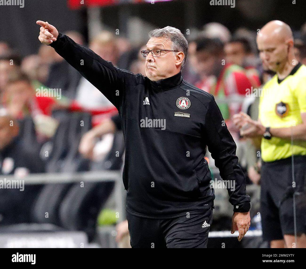 Atlanta United head coach Gerardo Tata Martino directs his players in a ...