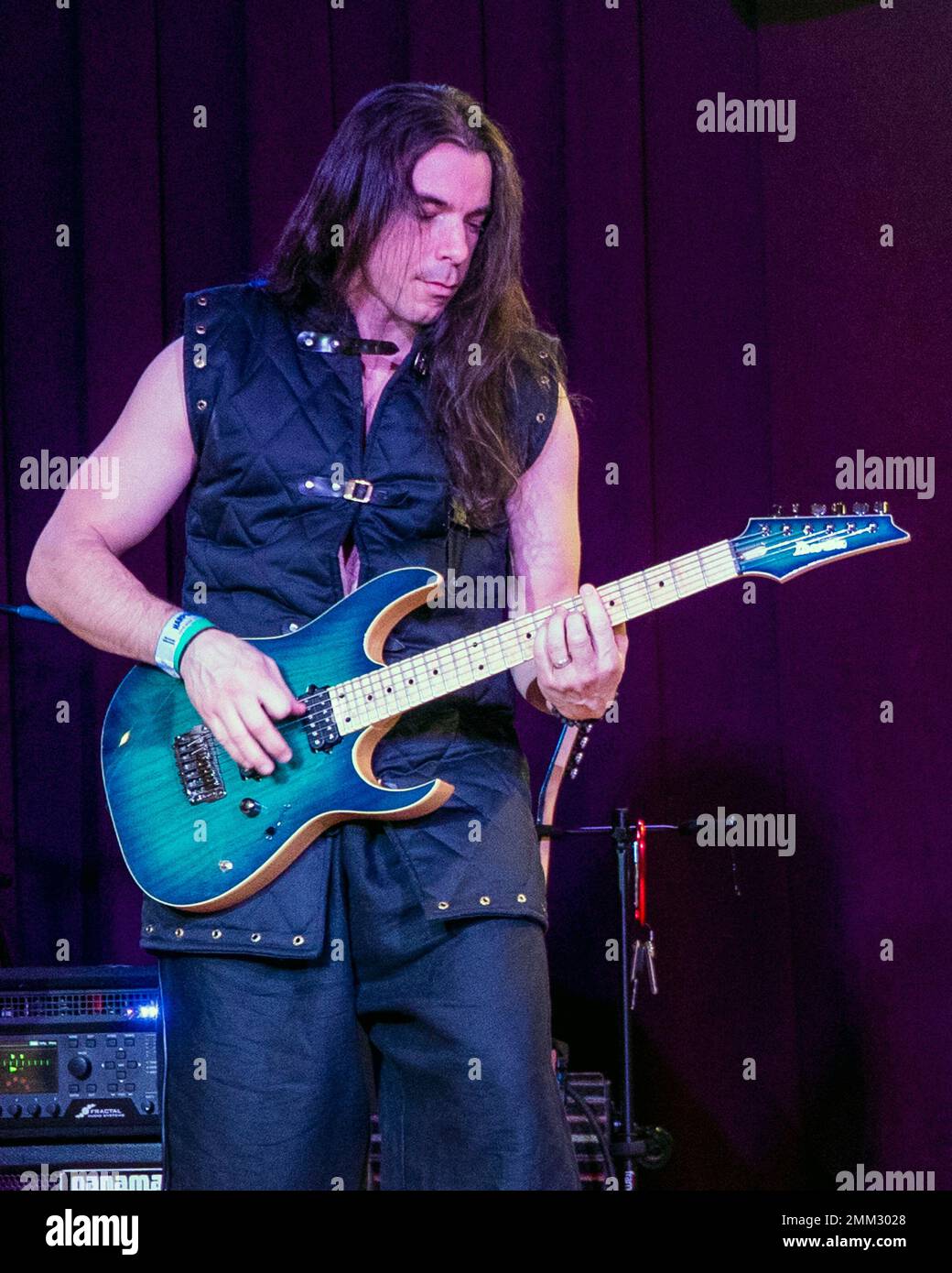 Guitar player Patrick of the New York City based folk metal band ...