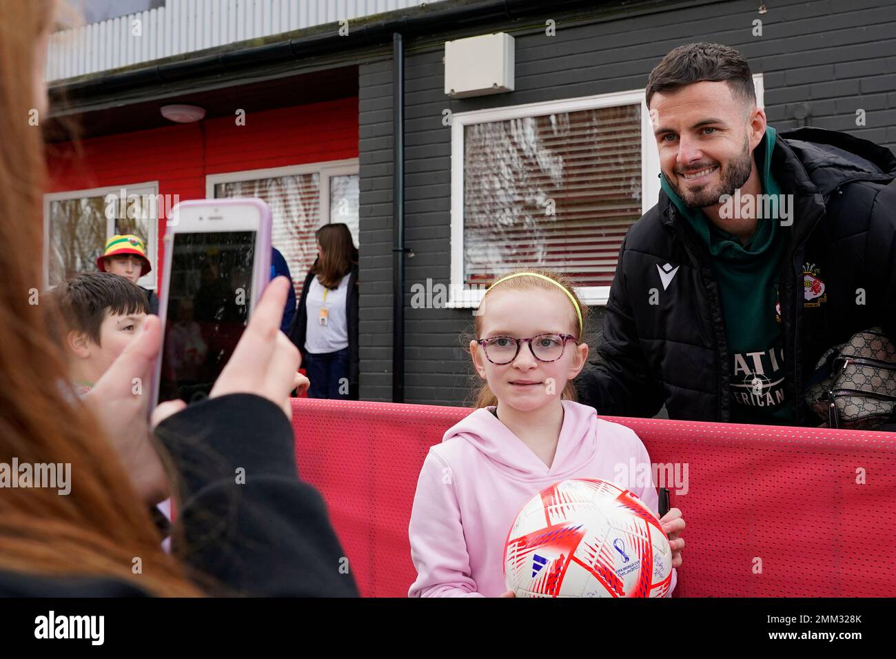 Wrexham, UK. 29th Jan, 2023. Anthony Forde #14 of Wrexham poses for a ...