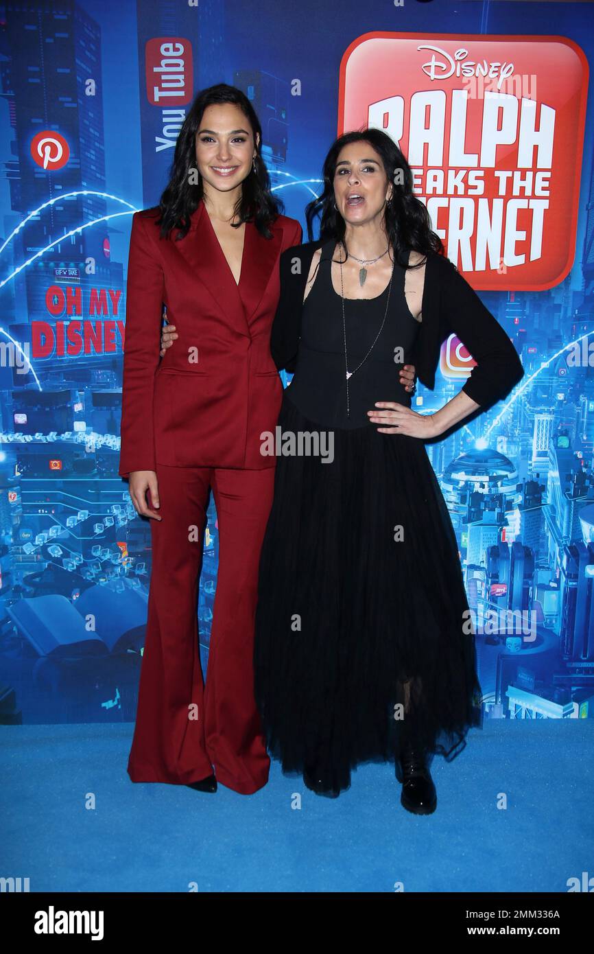 Gal Gadot and Sarah Silverman pose for photographers upon arrival at ...