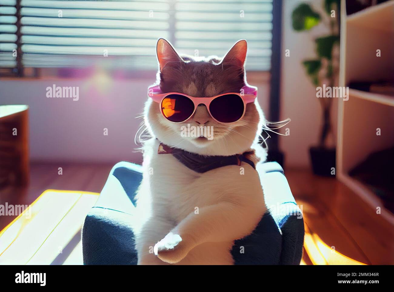 funny cat in sunglasses Stock Photo - Alamy