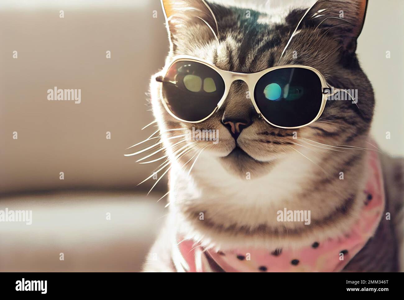 funny cat in sunglasses Stock Photo - Alamy