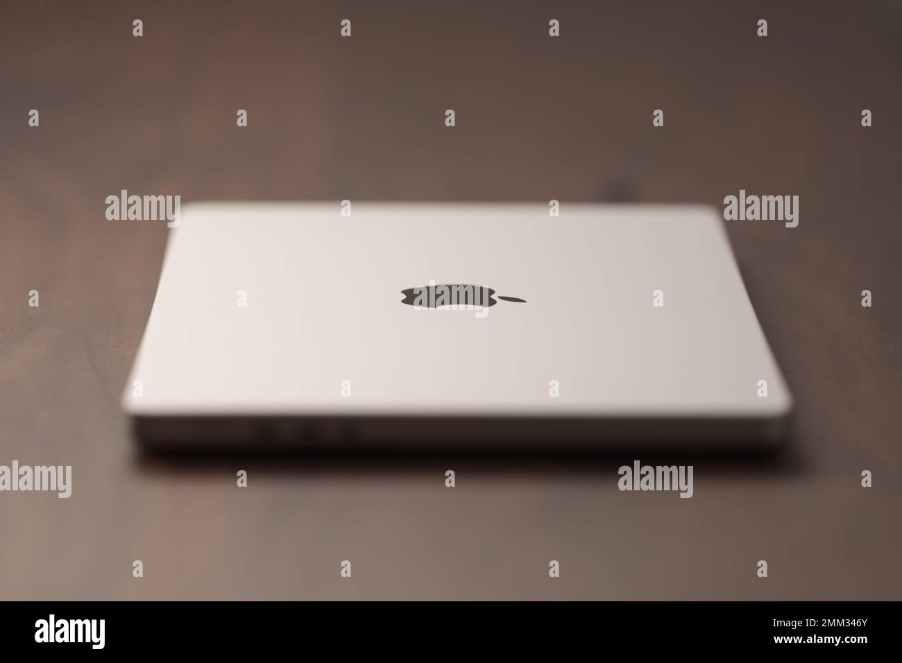 Saint-Petersburg, Russia - Circa December, 2022: closed apple macbook ...