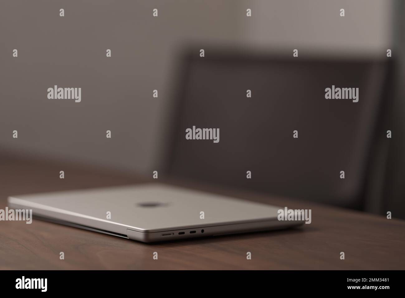 Saint-Petersburg, Russia - Circa December, 2022: closed apple macbook ...