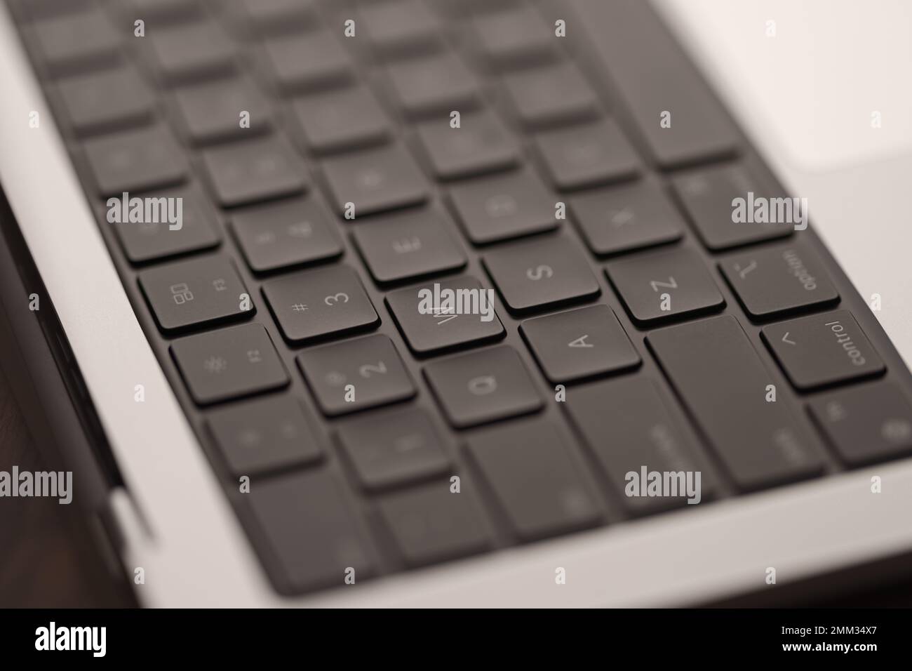 Saint-Petersburg, Russia - Circa December, 2022: closeup of new macbook ...