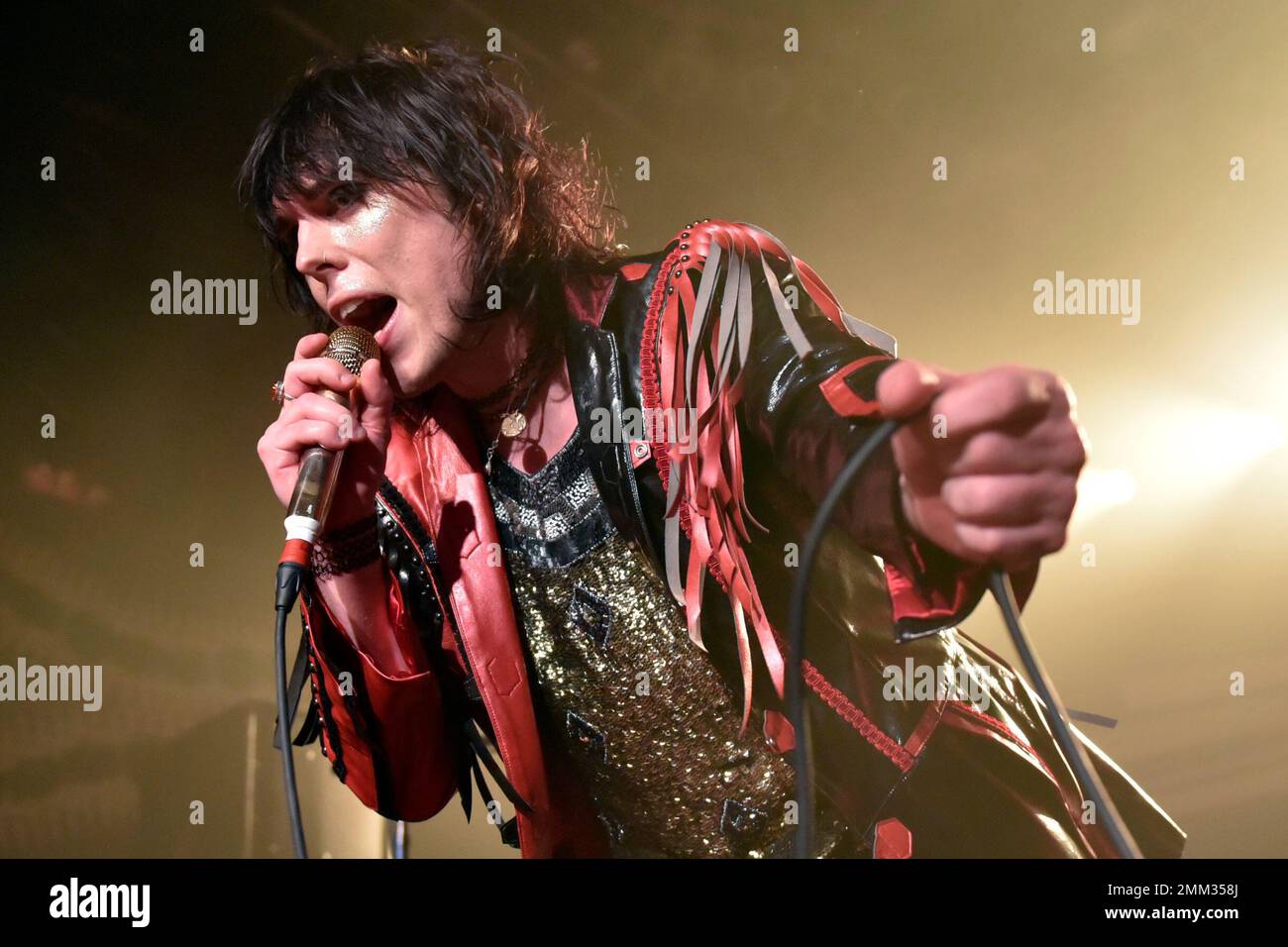 Luke Spiller of The Struts performs in concert at the House of Blues on ...