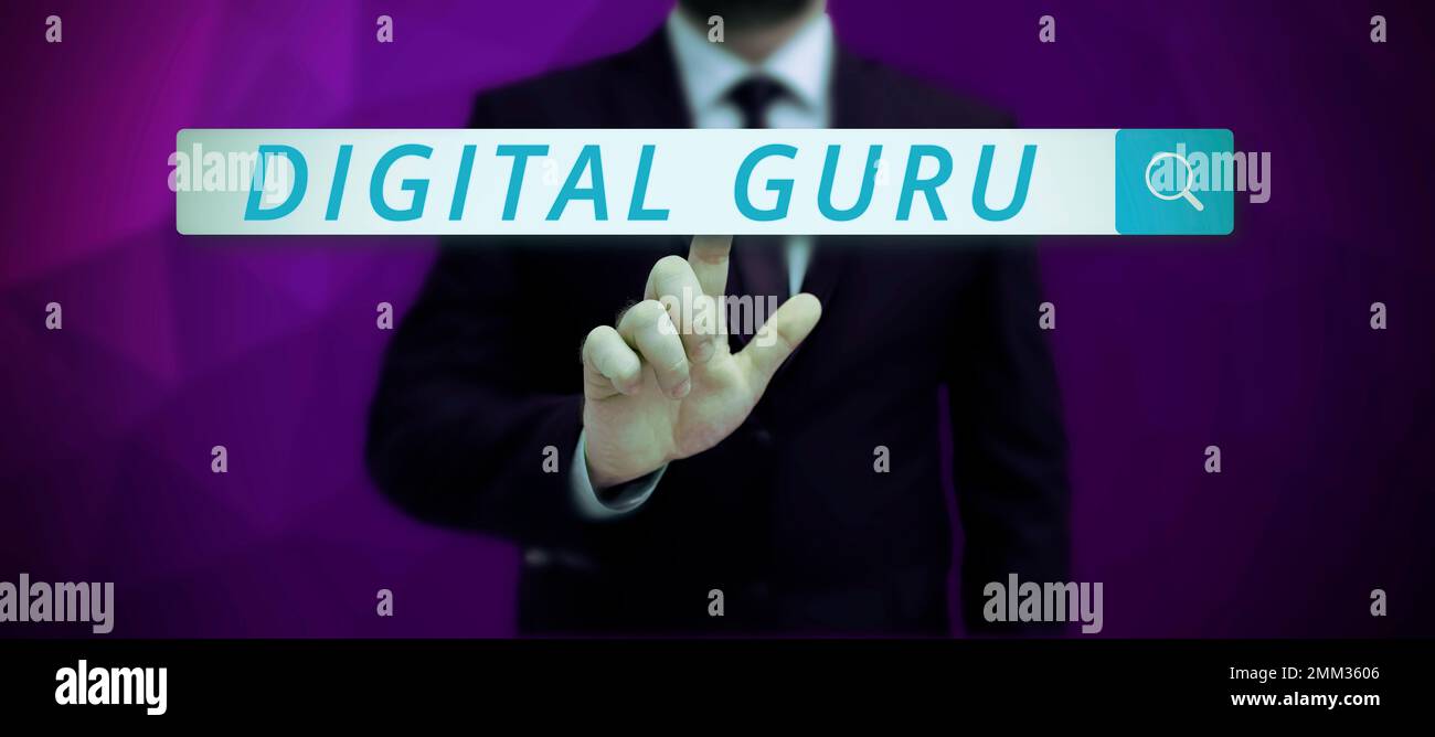 Conceptual display Digital Guru. Business concept teacher and ...