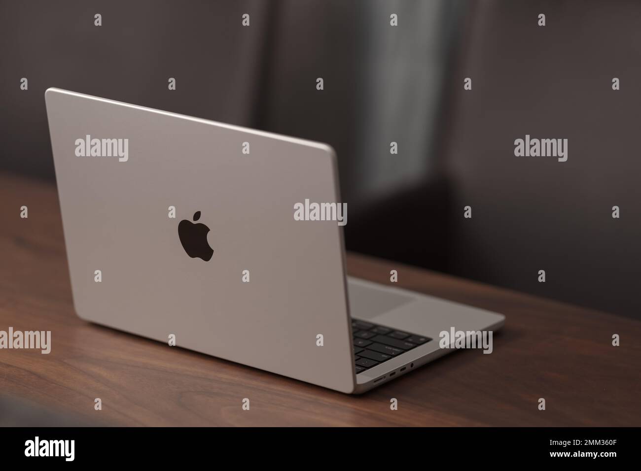 Saint-Petersburg, Russia - Circa December, 2022: open apple macbook pro ...