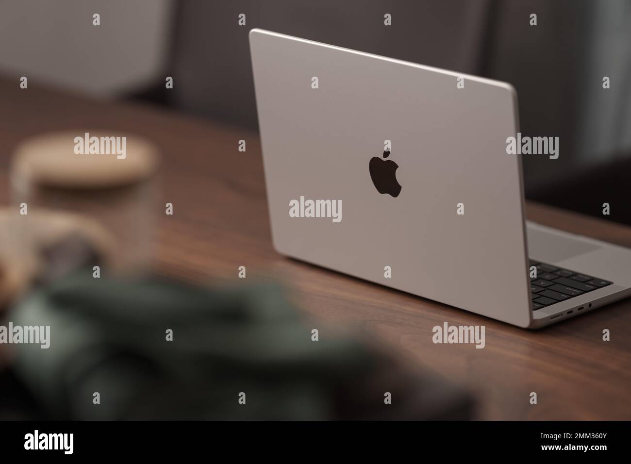 Saint-Petersburg, Russia - Circa December, 2022: open apple macbook pro ...