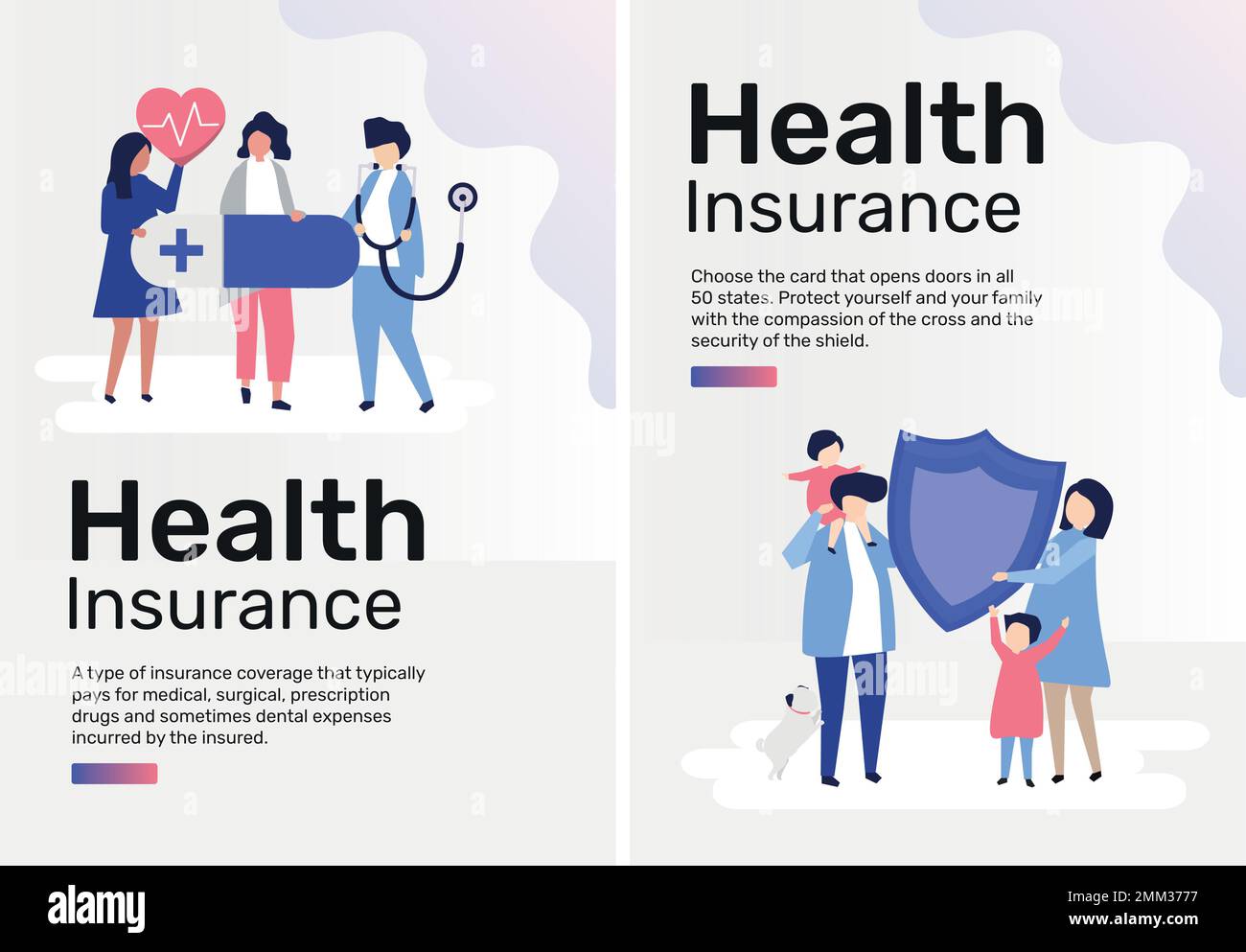 Poster templates vector for health insurance Stock Vector Image & Art ...