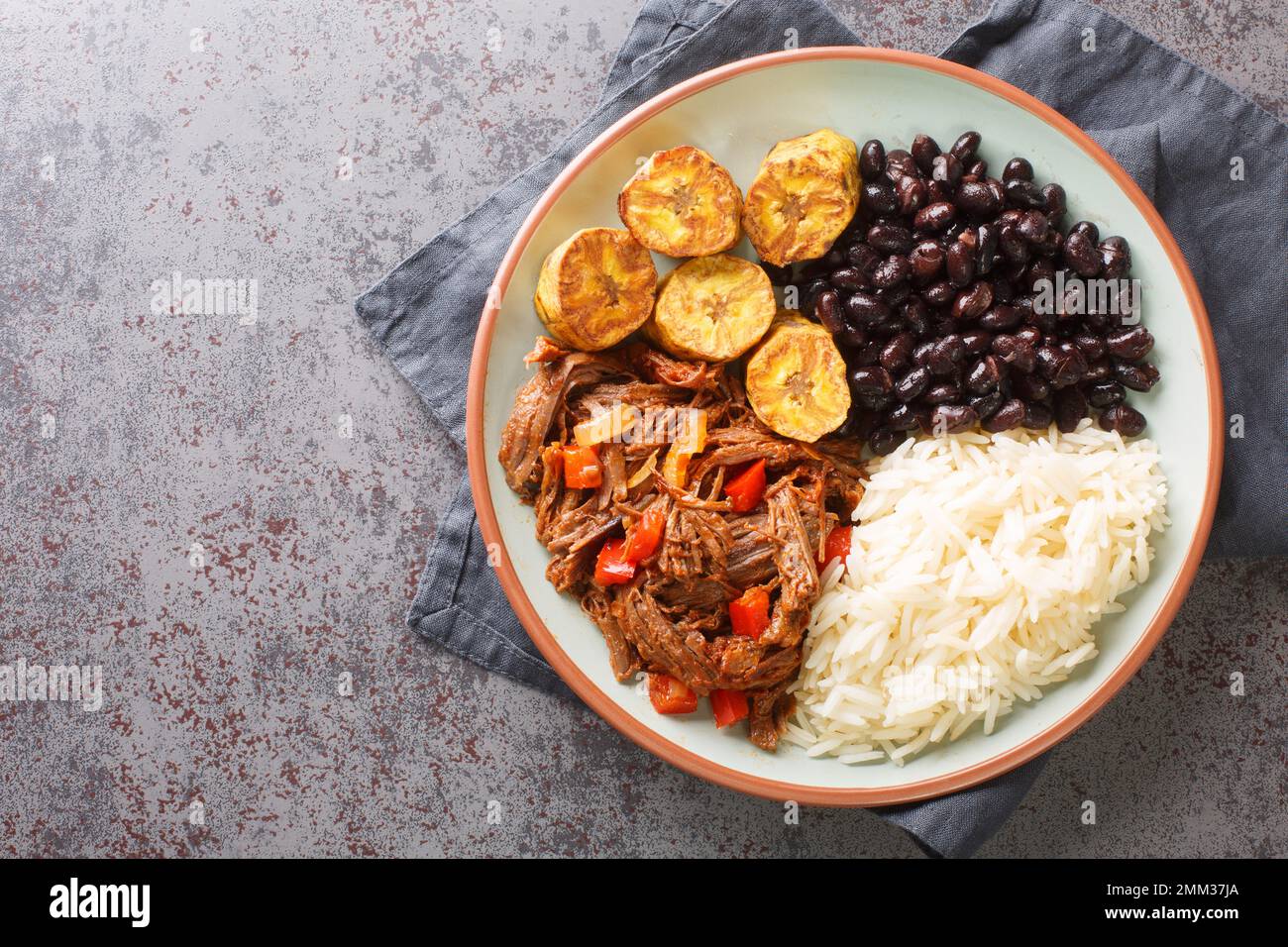 Pabellon Criollo Venezuela's national dish with shredded beef, rice ...