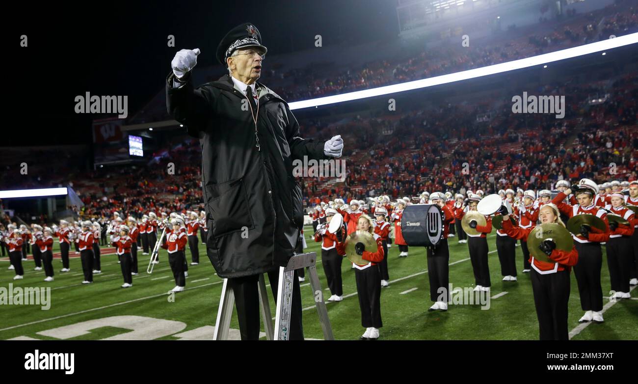 University of Wisconsin-Madison Marching Band Director Mike Leckrone ...