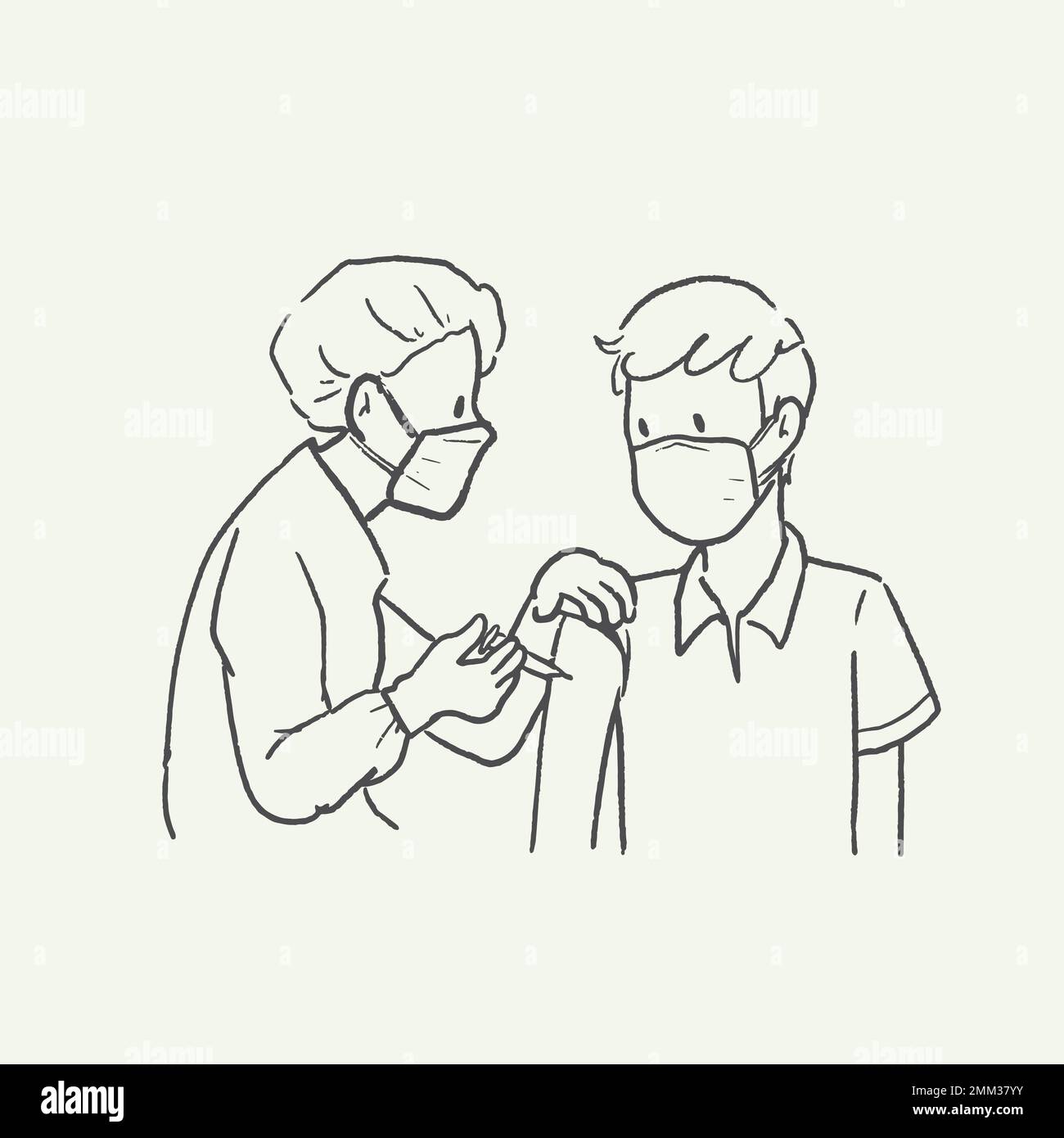 Vaccine administration new normal, vector art illustration Stock Vector ... Vaccine administration new normal, vector art illustration Stock Vector ...
