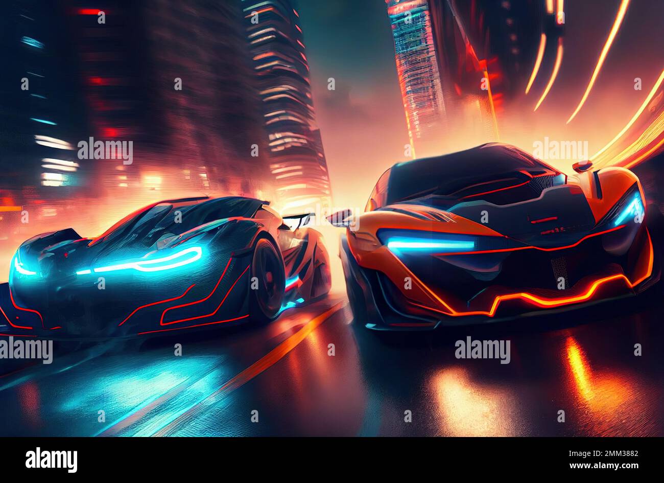 Futuristic car, non existent design Stock Photo - Alamy