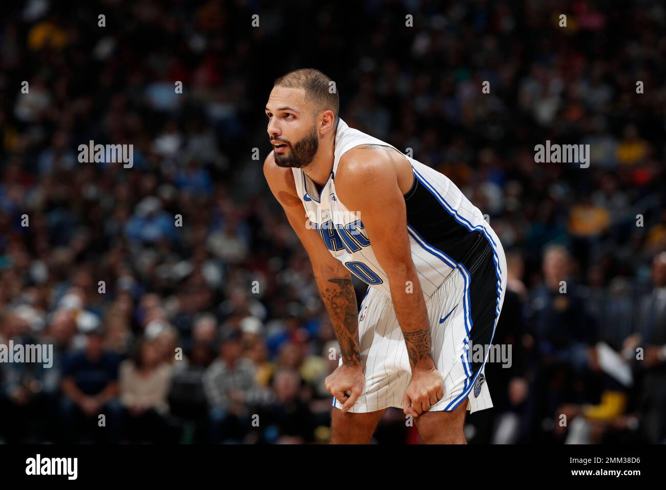 Orlando Magic guard Evan Fournier (10) in the first half of an NBA ...