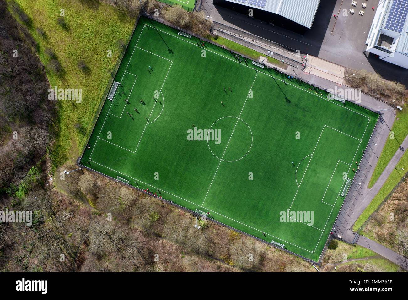Football pitch aerial view from high above Stock Photo - Alamy