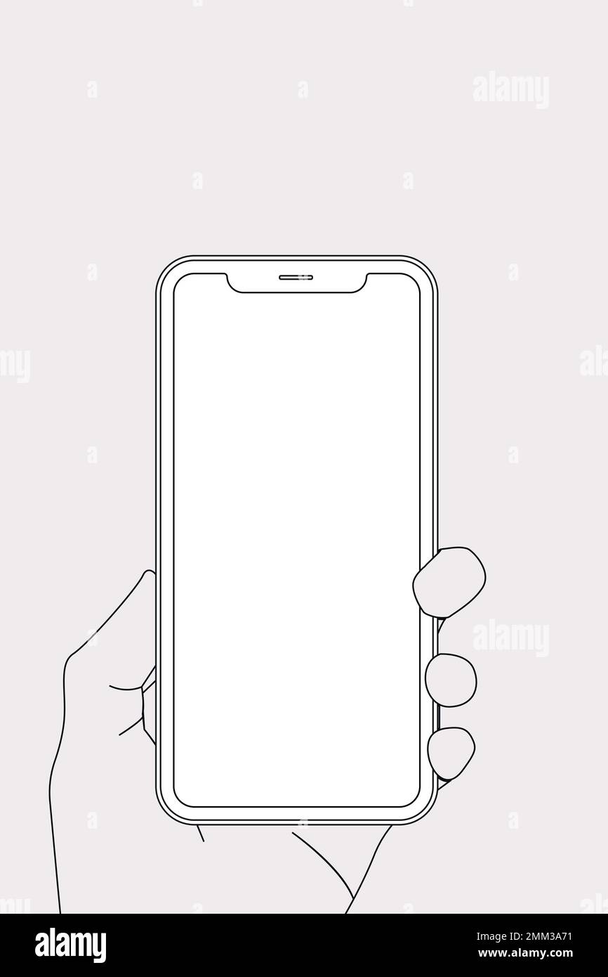 Mobile phone held in Stock Vector Images - Alamy