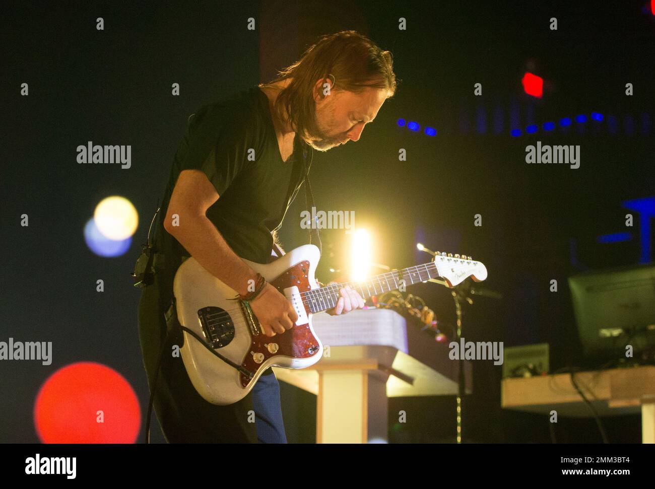 Thom Yorke of the band Radiohead performs solo in concert during the ...