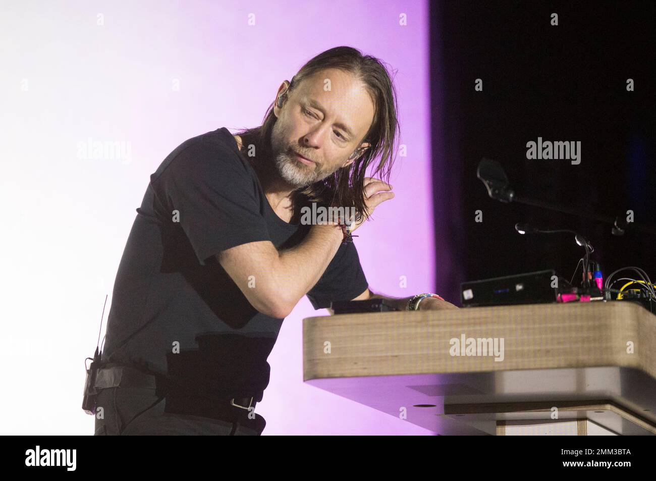 Thom Yorke of the band Radiohead performs solo in concert during the ...