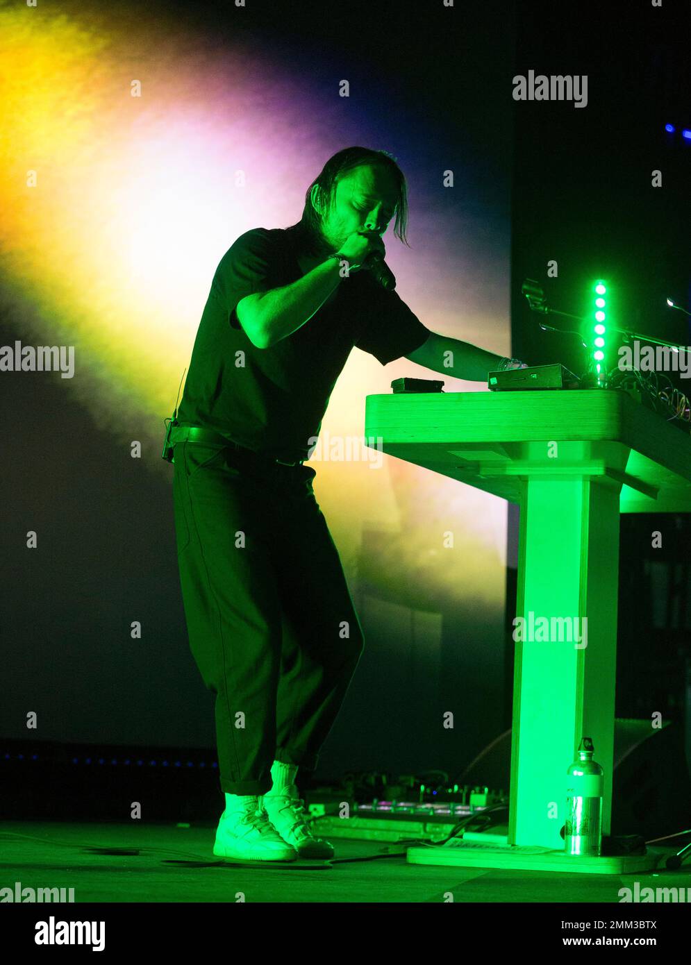 Thom Yorke of the band Radiohead performs solo in concert during the ...
