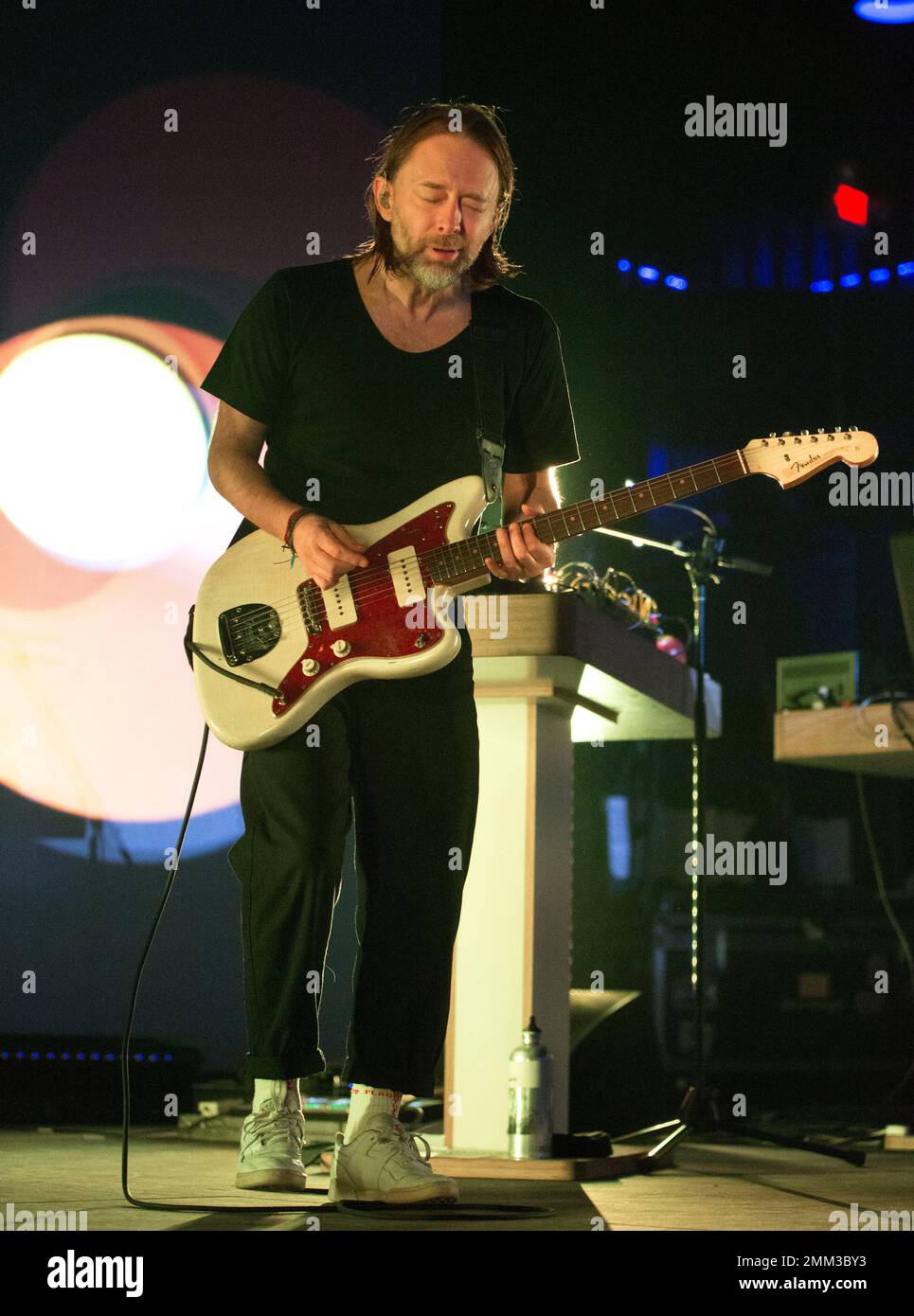 Thom Yorke of the band Radiohead performs solo in concert during the ...