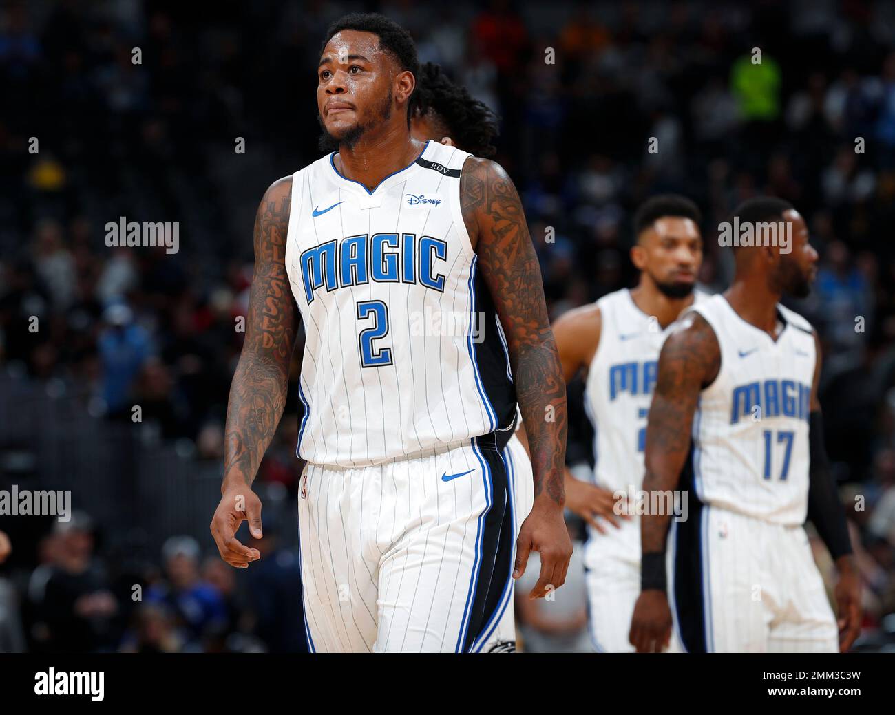 Orlando Magic forward Jarell Martin heads off the court as time runs ...