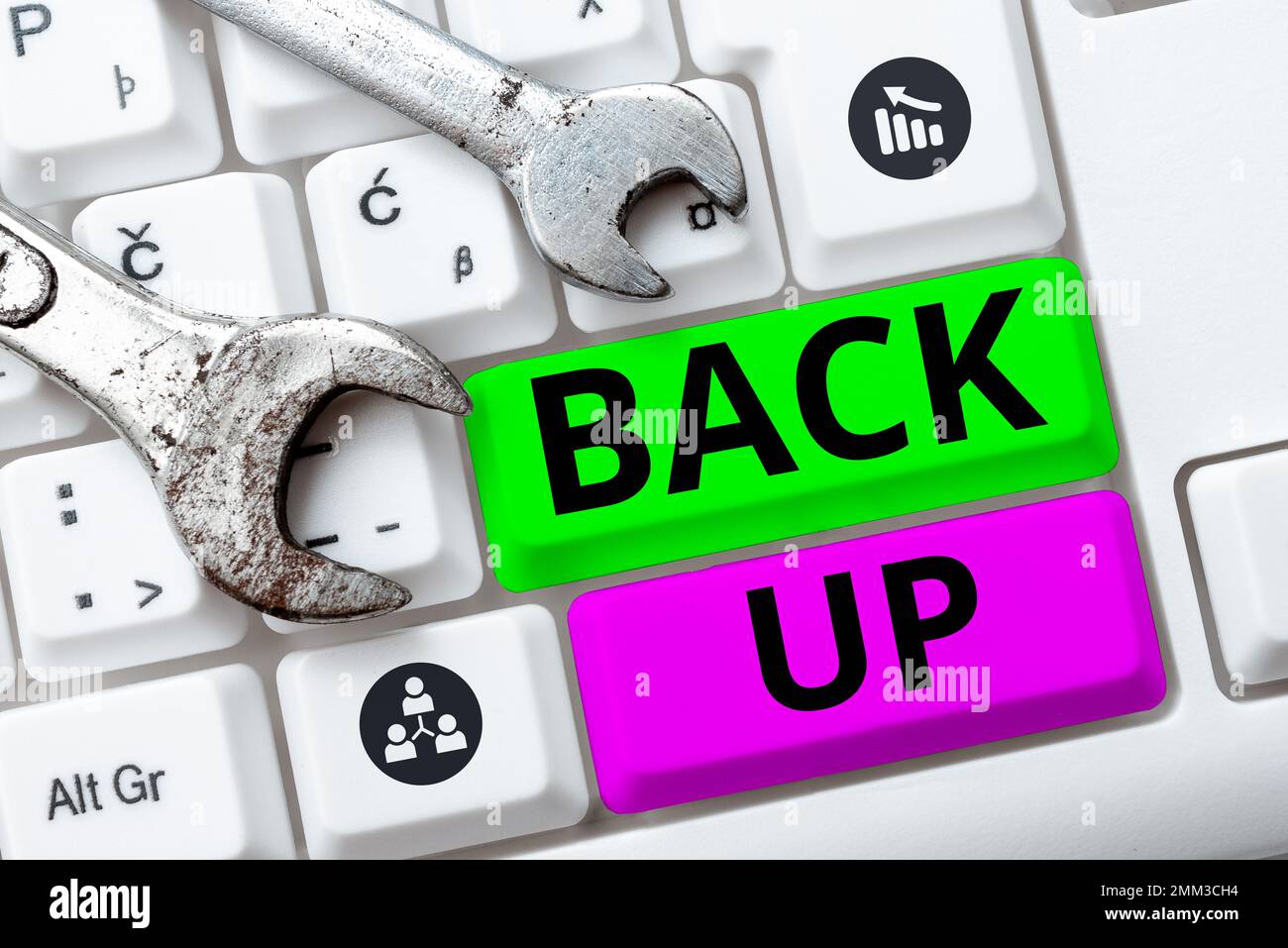 Text sign showing Back Up. Business overview saving important data into ...