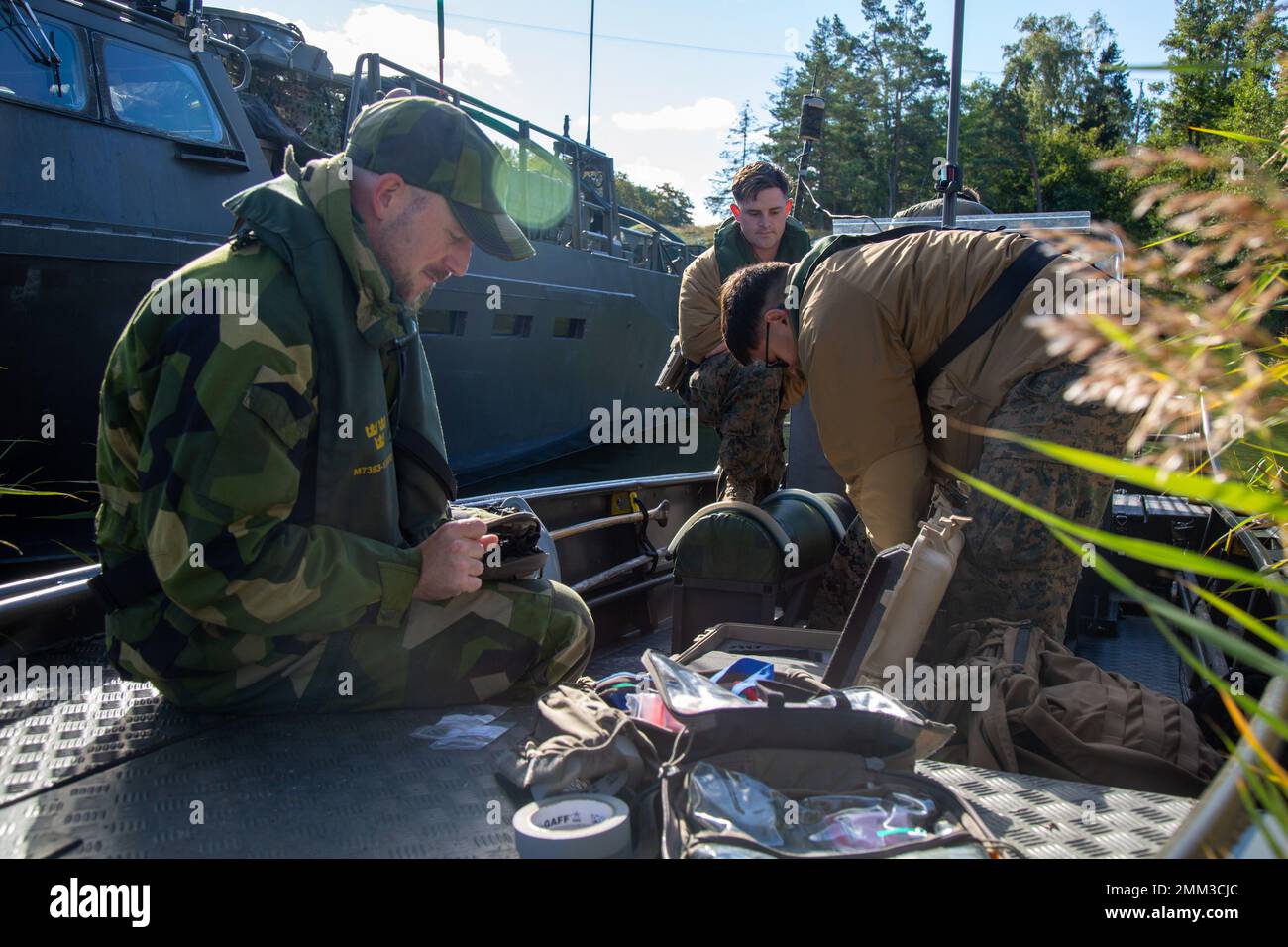 Swedish Marine Lance Cpl. Fridolf Berggren with 4th Boat Training ...