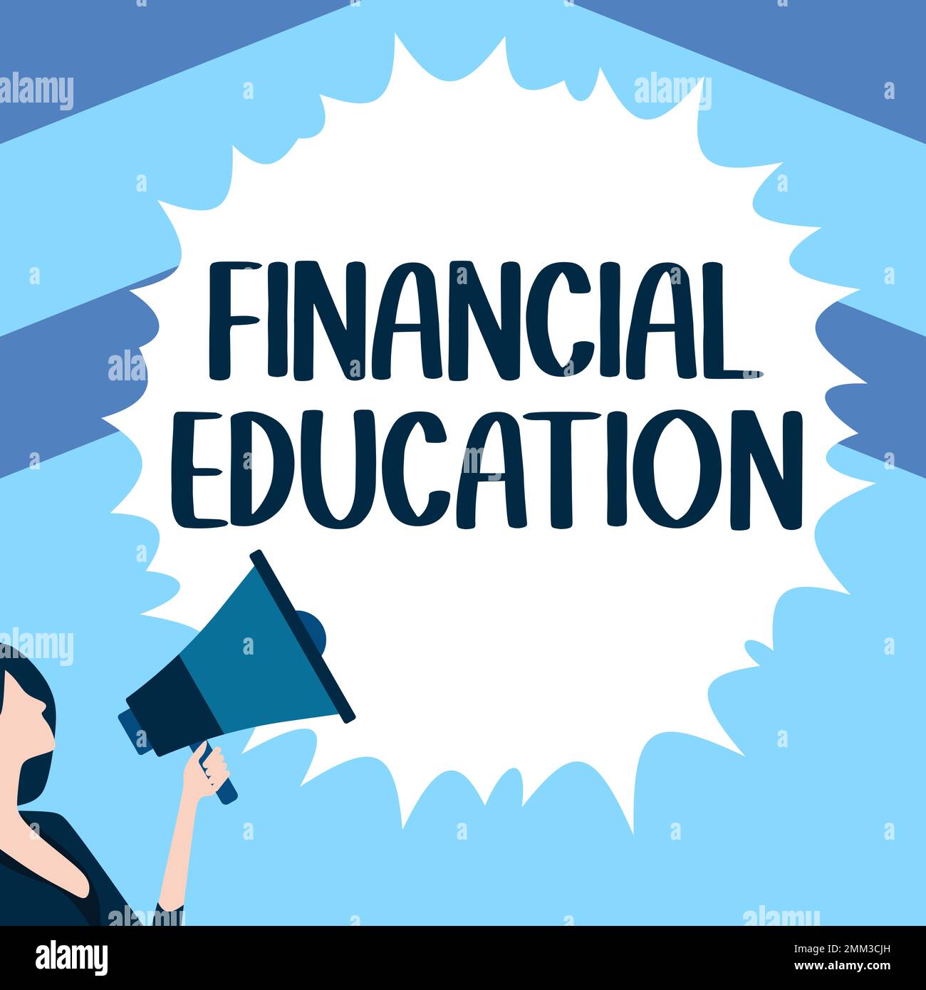 Text caption presenting Financial Education. Business showcase ...